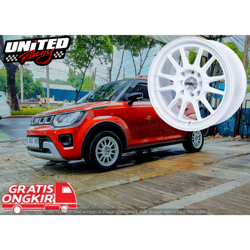 Jual VELG MOBIL RACING IGNIS SPLASH R15 HSR ENDE PCD 4X100 GLOSSY WHITE ...