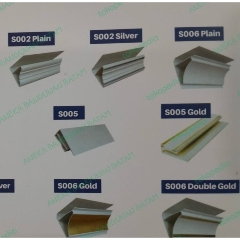 Jual List plafon pvc gnet 4 mtr area batam | Shopee Indonesia