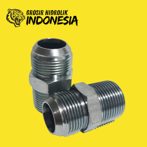 Jual DOUBLE NEPEL 1/4" NPT X 1/4" JIC NIPPLE HIDROLIK 1/4 X 1/4 HYDRAULIC | Shopee Indonesia