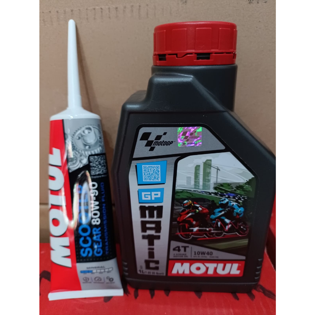Jual PAKET MOTUL MATIC GP 1L + OLI GEAR MOTUL 120 ML | Shopee Indonesia