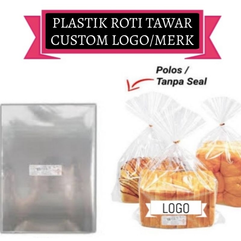 Jual PLASTIK OPP ROTI TAWAR CUSTOM LOGO/MERK tebal 50 micron | Shopee ...