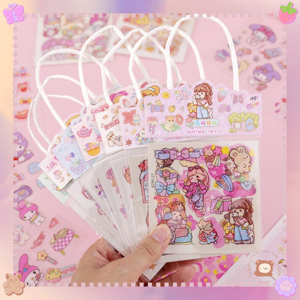 Jual STIKER LUCU KOREAN STICKER PACK PHOTOCARD BUKU DIARY JURNAL ...