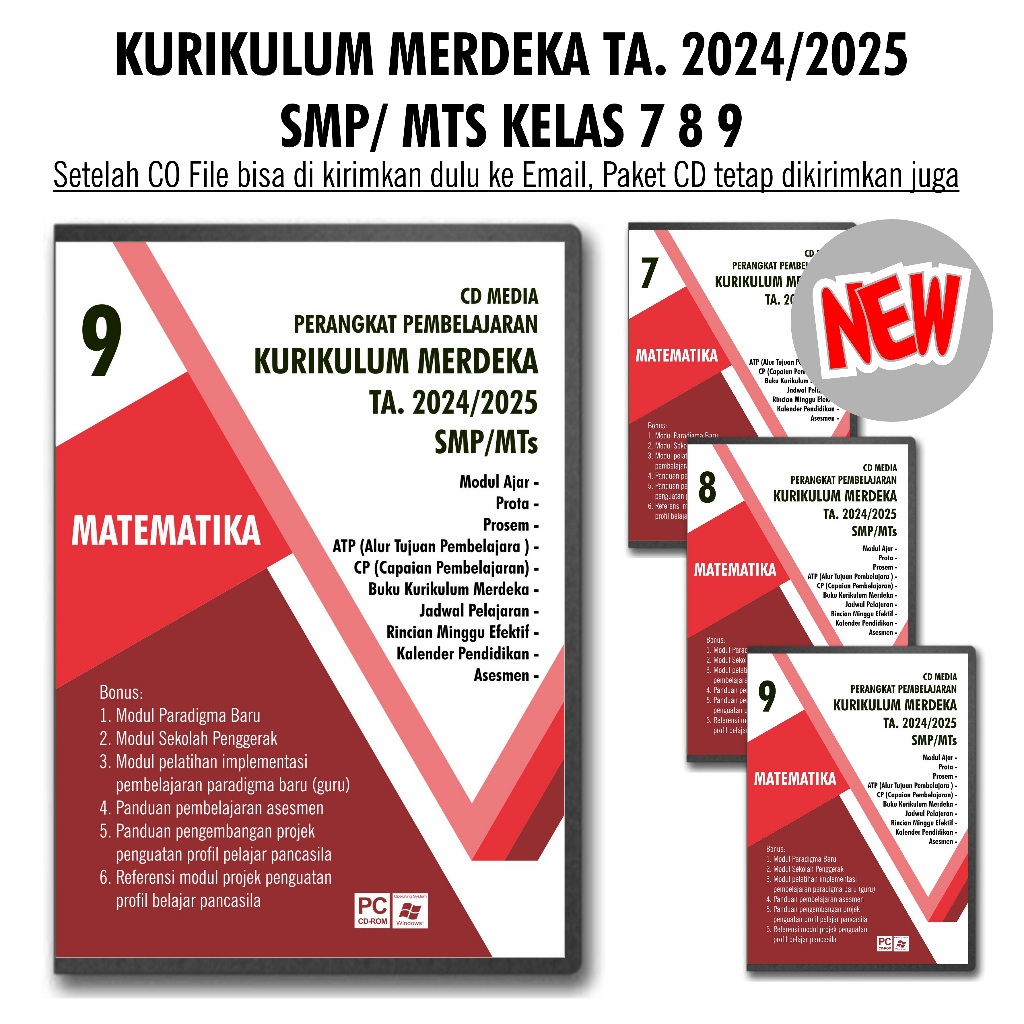 Jual CD PERANGKAT MODUL AJAR KURIKULUM MERDEKA (KUMER) MATEMATIKA KLS 7 ...