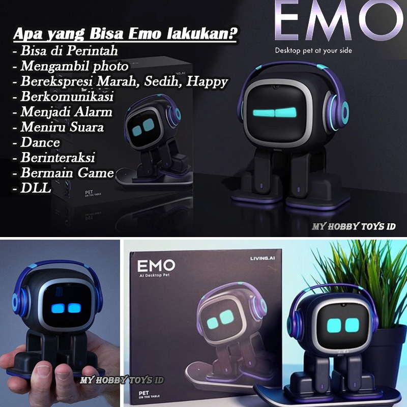 Jual [100% Original] Mainan Robot Emo Vector AI Desktop Smart Robot ...