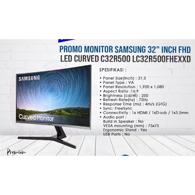 Jual Curved Monitor SAMSUNG 32" inch LC32R500FDE FHD LED LC32R500 ...