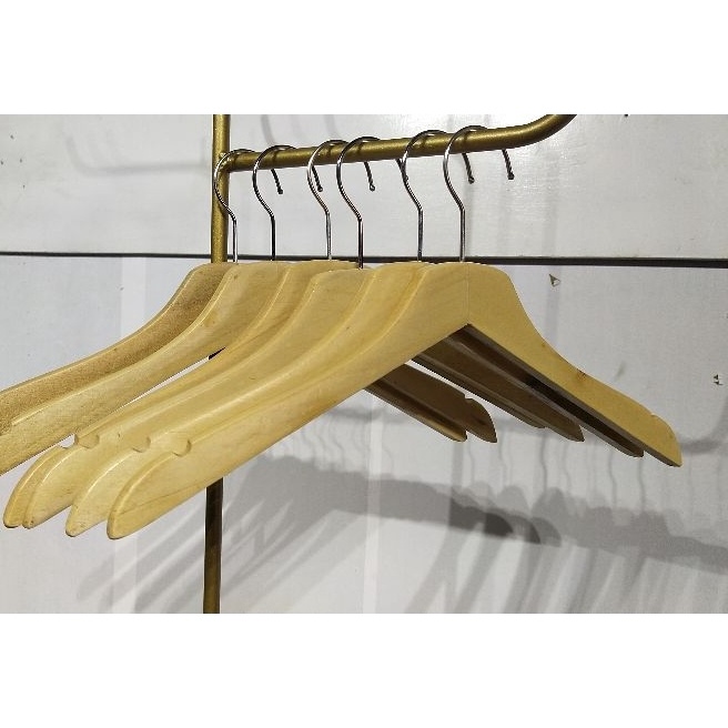 Jual HJ6 hanger kayu atas kotak JUAL LUSINAN hanger kayu dewasa hanger ...