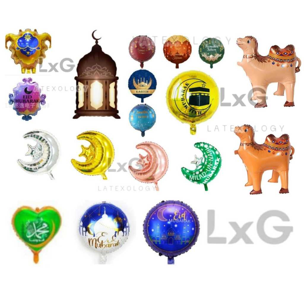 Jual Balon Foil Eid Mubarak.Hiasan Muslim,Pengajian,Dekorasi Islami ...