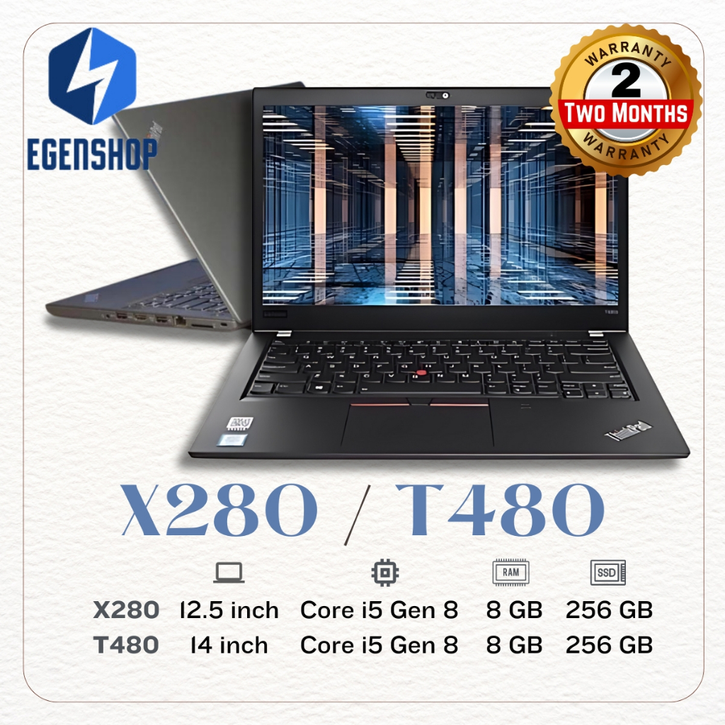 Jual [BEST SELLER] Laptop Lenovo Thinkpad X280 / T480 i5 Gen 8 RAM 8GB ...