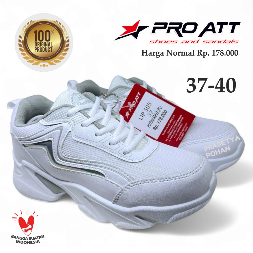 Jual Sepatu Putih Wanita Original PRO ATT - Sepatu Sneakers Putih ...