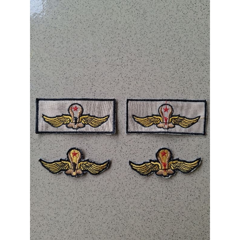 Jual BADGE TAPAK MERAH TAPAK HITAM DAN WING TAPAK MERAH WING TAPAK ...