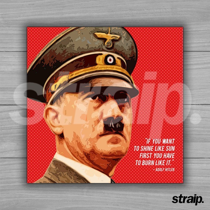Jual POSTER HIASAN PAJANGAN DINDING KAYU SIGN TOKOH - ADOLF HILTER ...