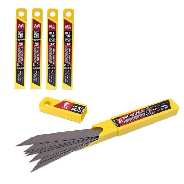 Jual Isi Cutter Kecil Deli Sk-5 30 Derajat Refill Pisau Cutter 70X9X0 ...