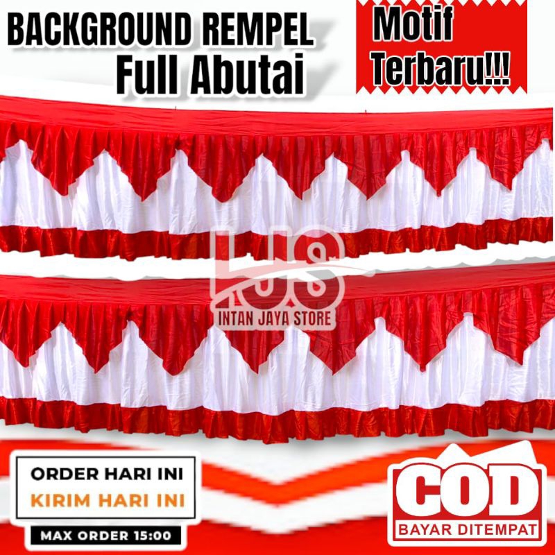 Jual Bendera Background Merah Putih Full Abutay 10 Gelombang/Umbul umbul Gelombang | Shopee ...