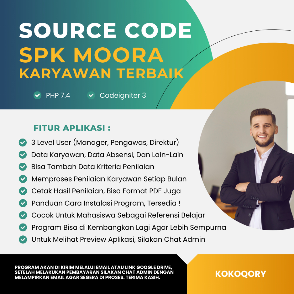 Jual SOURCE CODE SPK MOORA KARYAWAN TERBAIK (CODEIGNITER) | Shopee Indonesia
