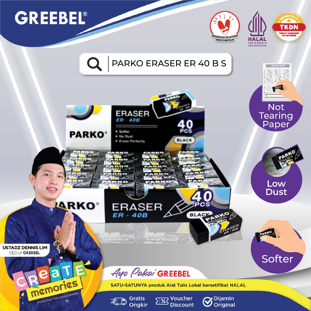 Jual PARKO ERASER ER 40B S (1 Pcs) | Shopee Indonesia