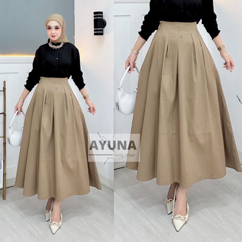 Jual Ayuna Skirt - Rok Flare Wanita - Rok Panjang Wanita | Shopee Indonesia