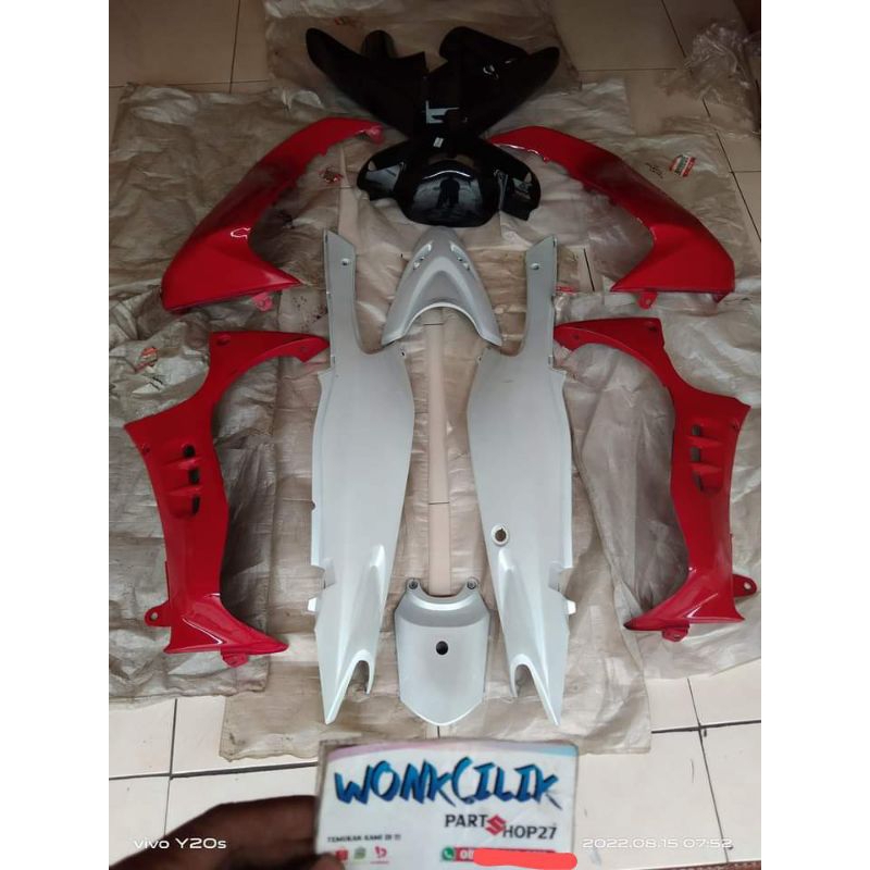 Jual body set satria hiu Mera putih original sgp. | Shopee Indonesia