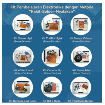 Jual Paket Kit Belajar Menyolder Lengkap 9 Kit Elektronika | Shopee ...