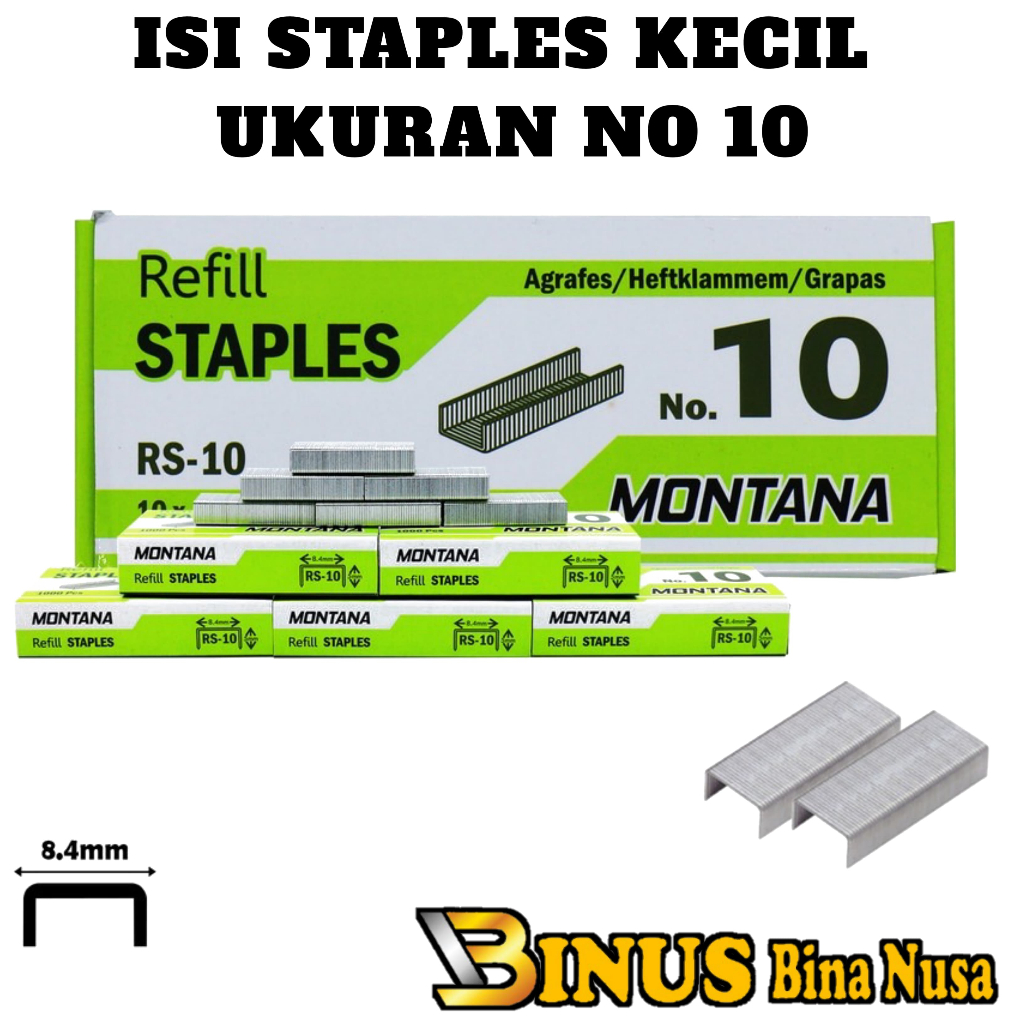Jual Isi Steples ukuran Kecil - Isi Staples no 10 per PCS | Shopee ...