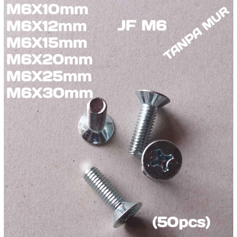 Jual BAUT JF M6 SEGALAH UKURAN(50pcs)PUTIH | Shopee Indonesia