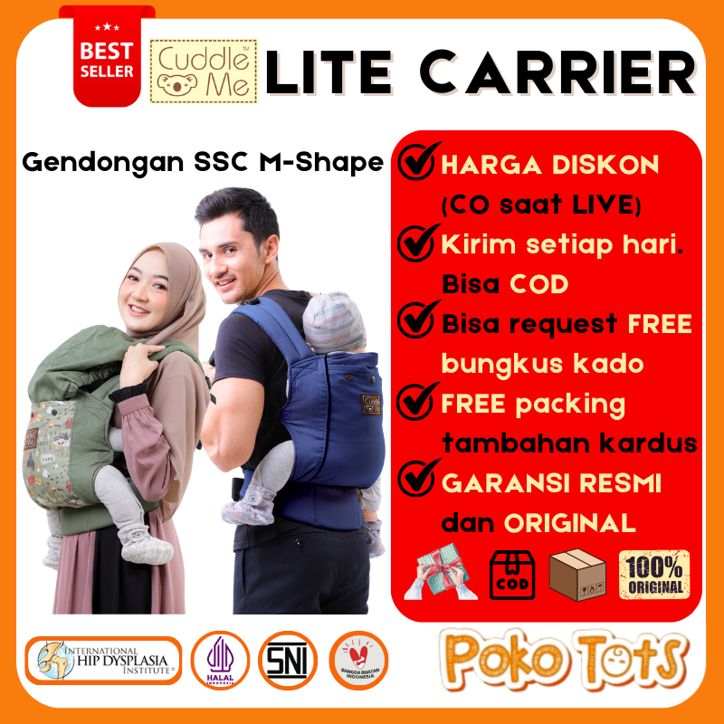 Jual 𝗖𝗨𝗗𝗗𝗟𝗘 𝗠𝗘 Lite Carrier Gendongan Bayi Ransel SSC Ergonomis Baby ...