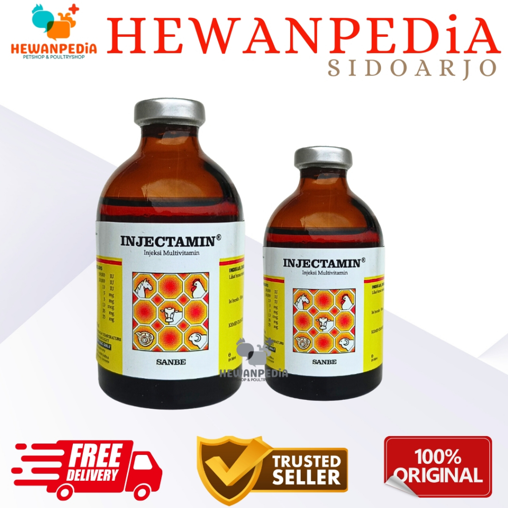 Jual INJECTAMIN 50 ml & 100 ml SANBE Hewanpedia - Multivitamin Lengkap ...