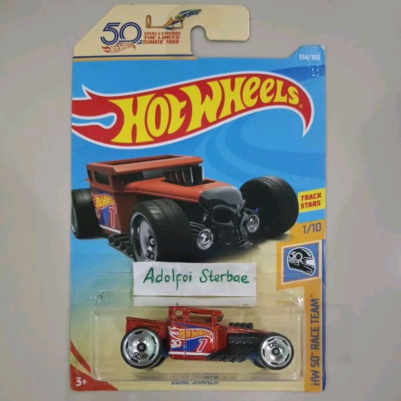 Jual hotwheels hot wheels bone shaker factory sealed short card larry wood 50th anniversary ...
