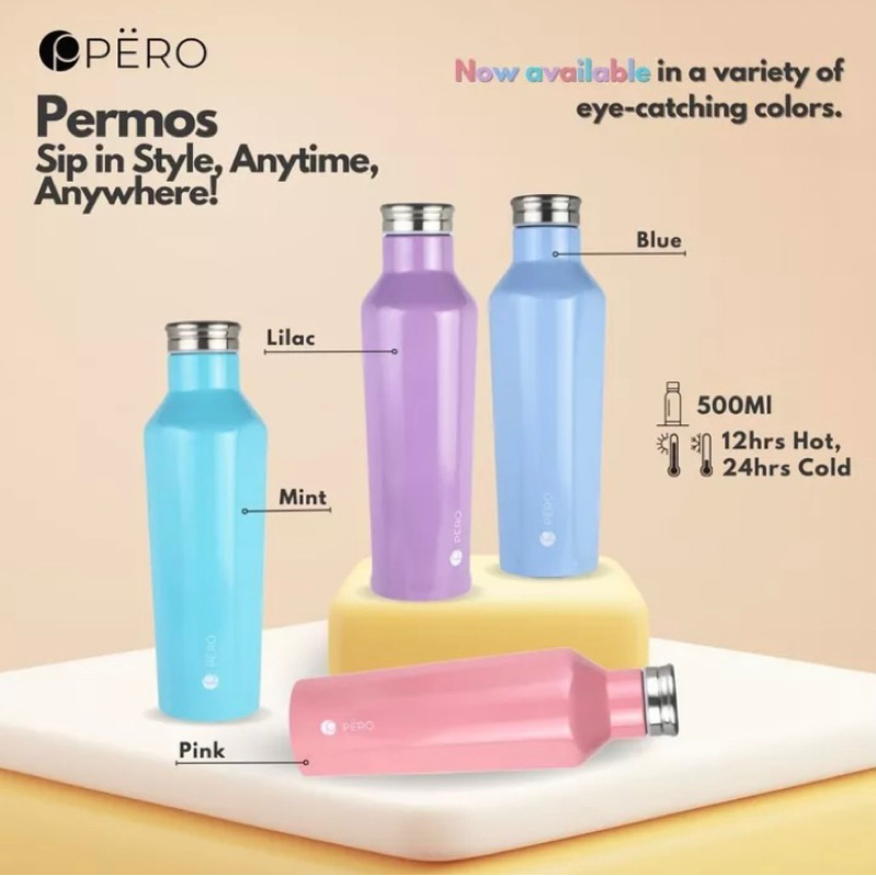 Jual Pero Stainless Vacuum Water Bottle Tumbler 500ML / Botol Minum ...
