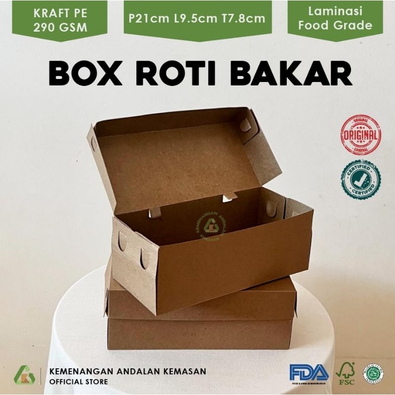 Jual Dus Roti Bakar / Box Roti Bakar / Kotak Roti P21,L9,5 T7,8 / Box ...