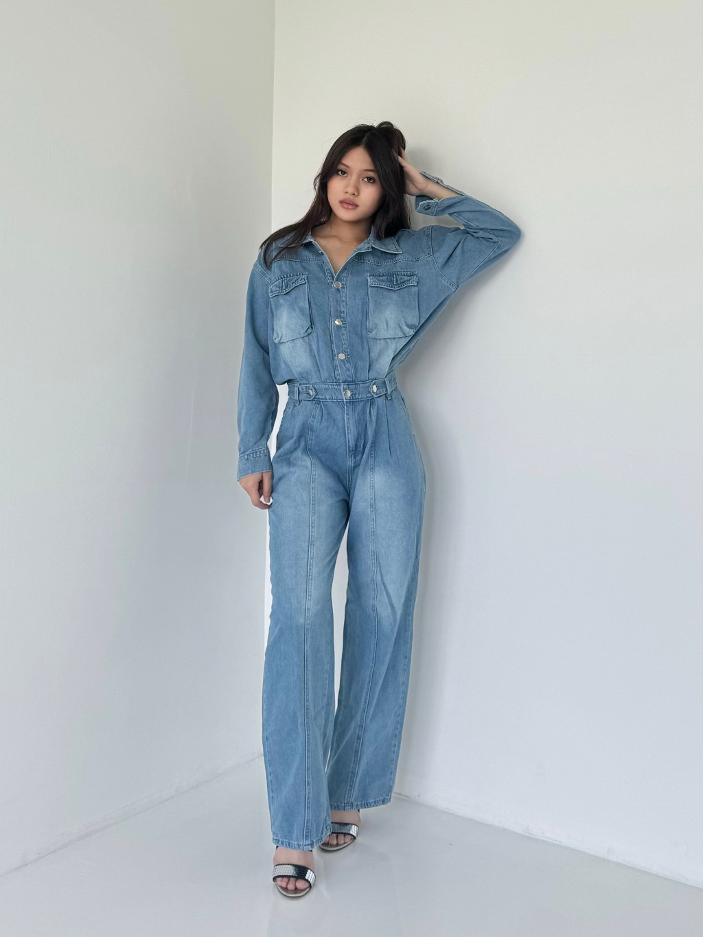 Jual LADOUCE - Angel Denim Jumpsuit | Jumpsuit Jeans Wanita | Jumpsuit ...