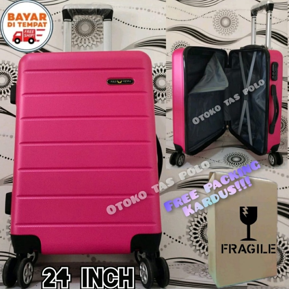 Jual KODE C79V koper 24 inch koper polo model hardcase roda 4 putar ...
