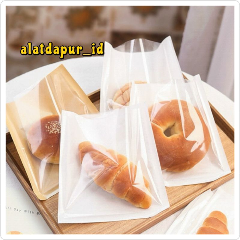 Jual 100pcs paper bread roti kantong plastik kertas roti donut kue cake ...