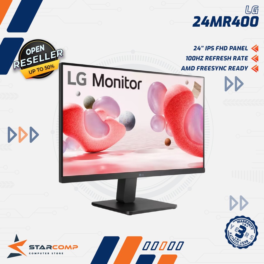 Jual LG 24MR400-B MONITOR 24" FHD IPS 100Hz 3-Side Borderless FreeSync ...
