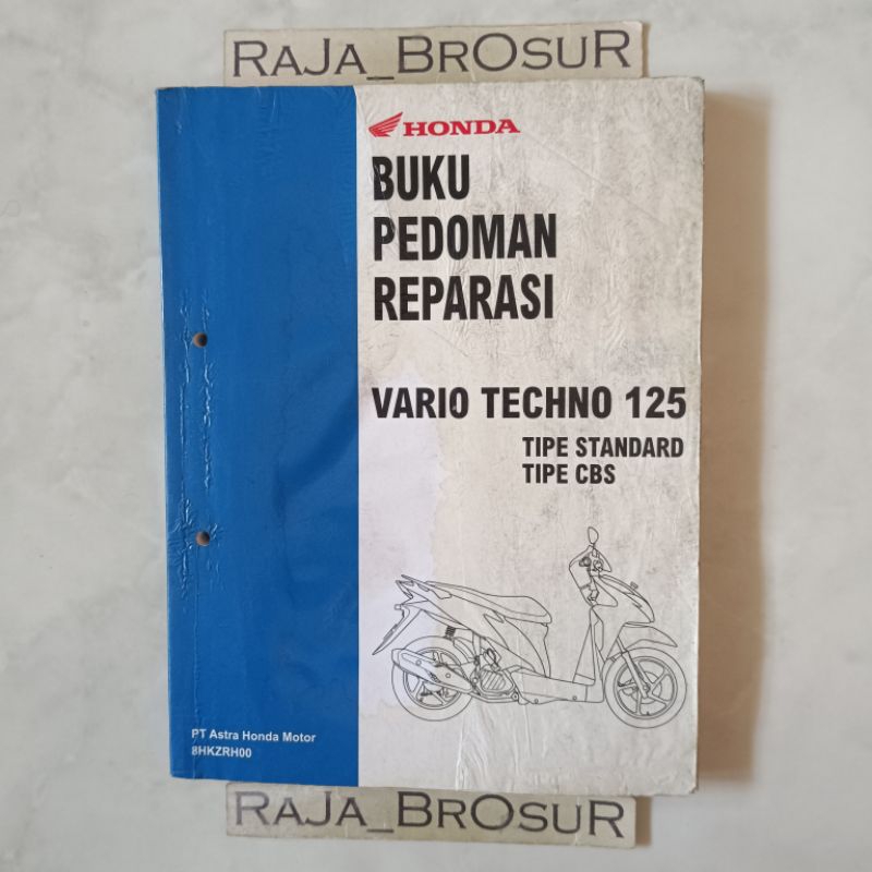 Jual Buku pedoman reparasi/Manual book Honda Vario Techno 125 Helm In PGM FI Injeksi KZR 2012 ...