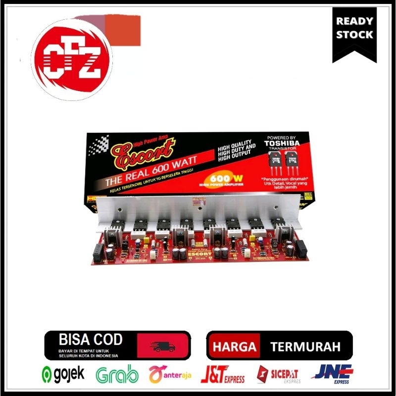 Jual [TERMURAH] ESCORT KIT POWER AMPLIFIER 600W MURNI STEREO TRANSISTOR FINAL TOSHIBA BELL BGR ...