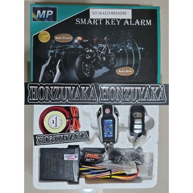Jual alarm motor MP smartkey remot LCD tampilan lebih bagus | Shopee ...