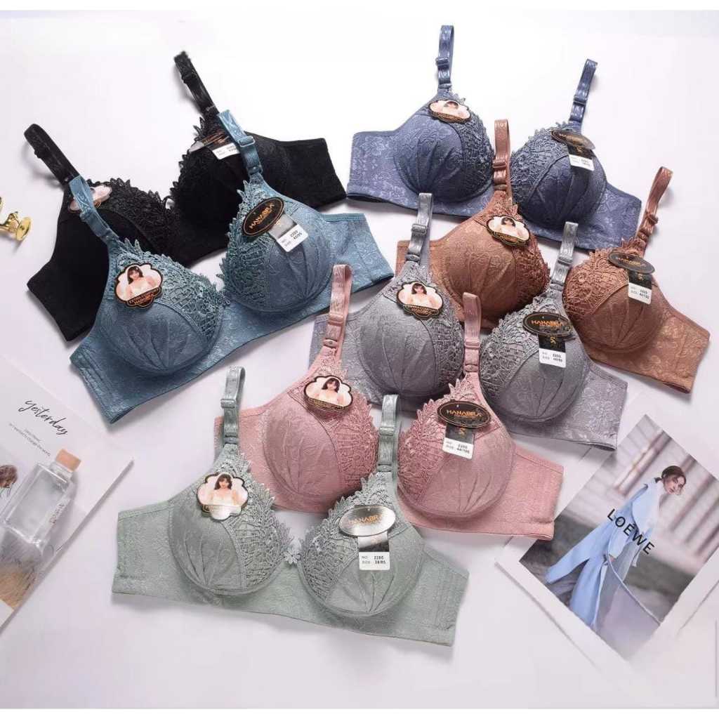 Jual (4PCS) Bra Seamles Brokat Bellewear Motif Random Cup B-C 701 ...