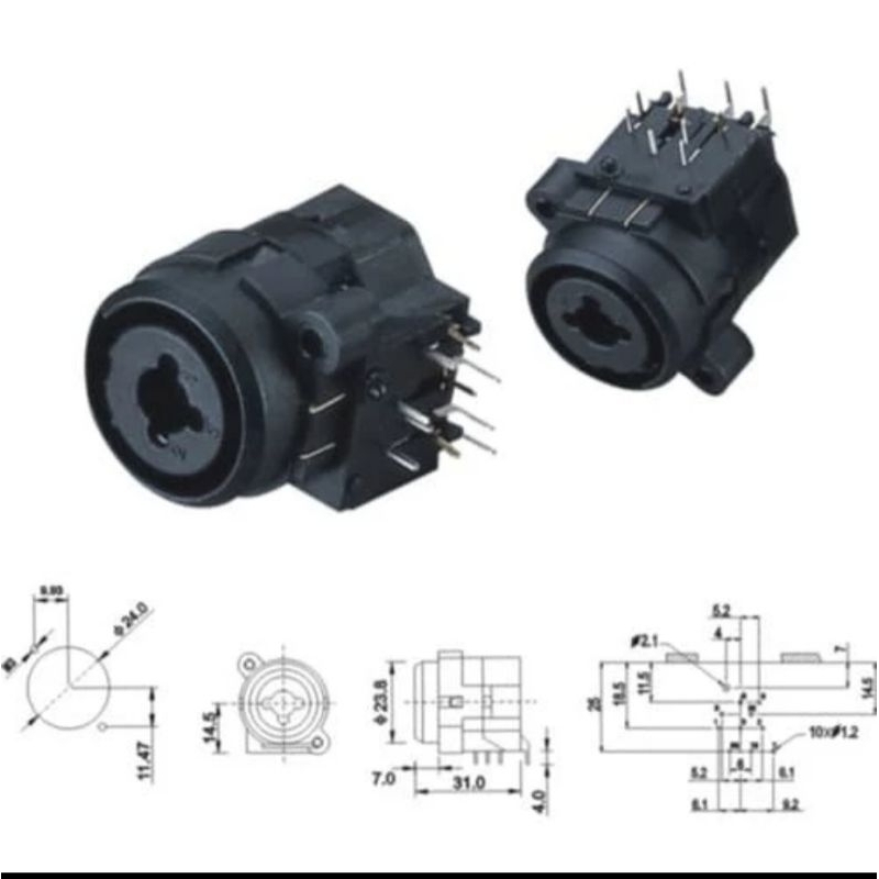 Jual SOKET CANON MULTI AKAI XLR MDL 1 POLOSDESKRIPSI SOKET CANON MULTI ...