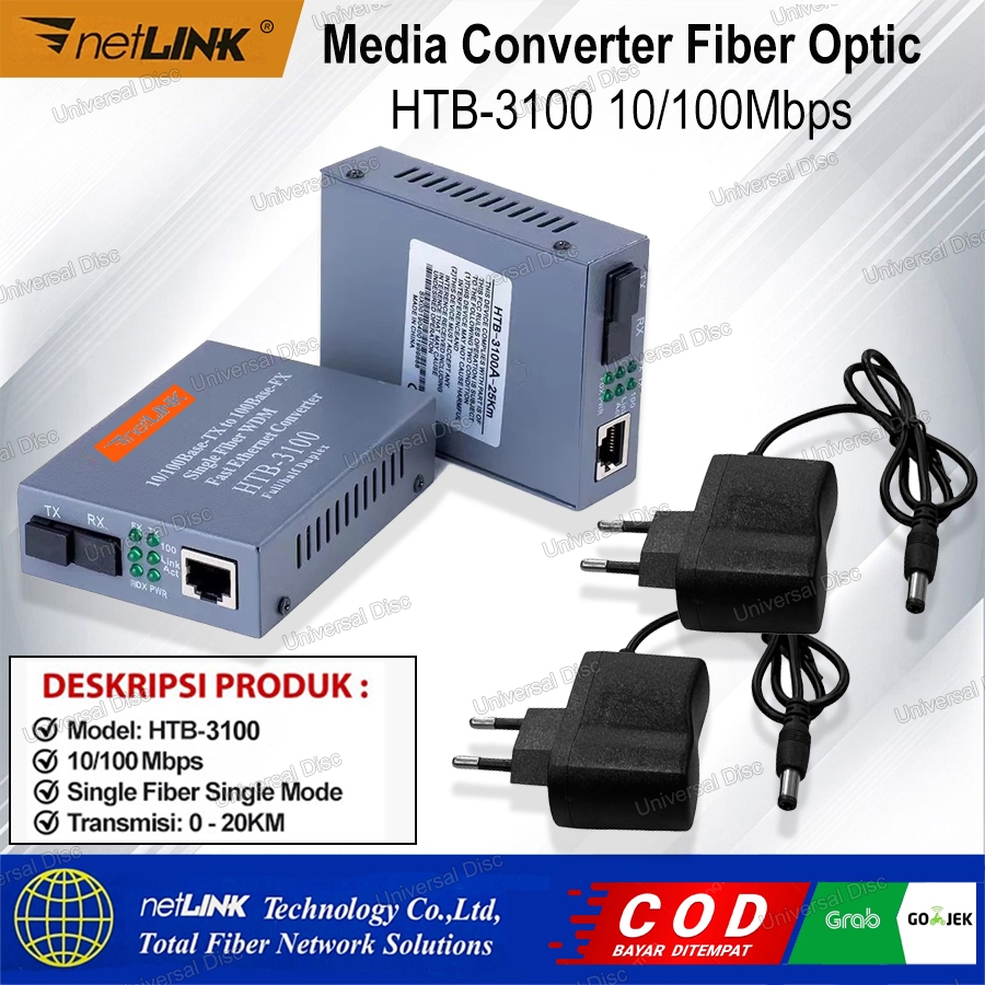 Jual NetLink HTB 3100 AB HTB3100 AB Single mode Media Converter Netlink ...