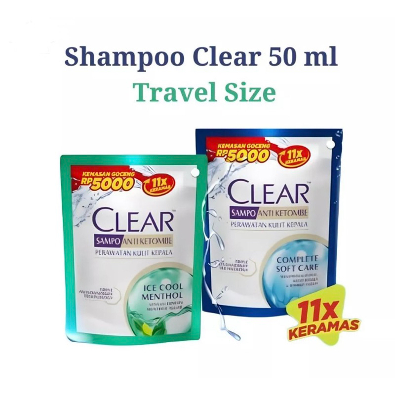 Jual sampo clear all varian kemasan ekonomis 55ml | Shopee Indonesia