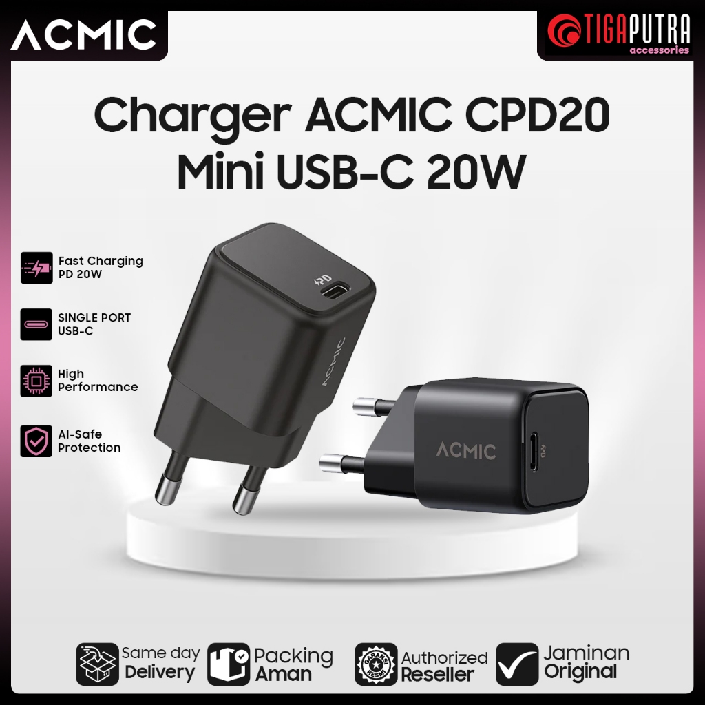 Jual ACMIC CPD20 Charger Mini Type C 20W - Black | Shopee Indonesia