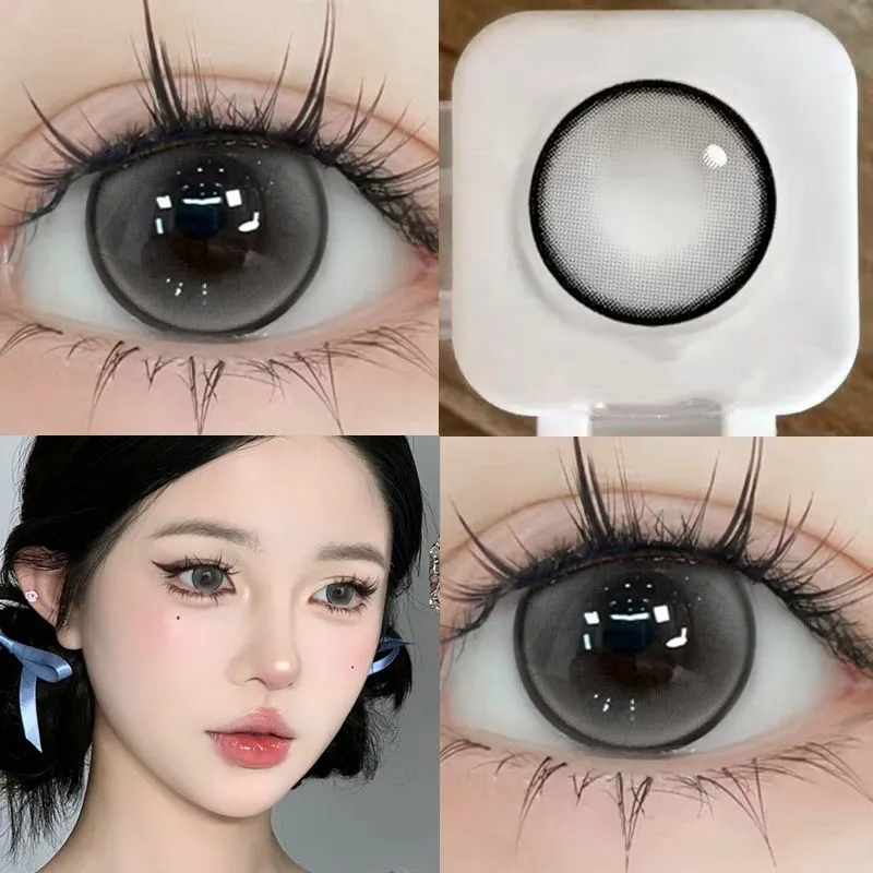 Jual ( COD)1 sepasang soflens 14 mm softlens grey softlens murah ...