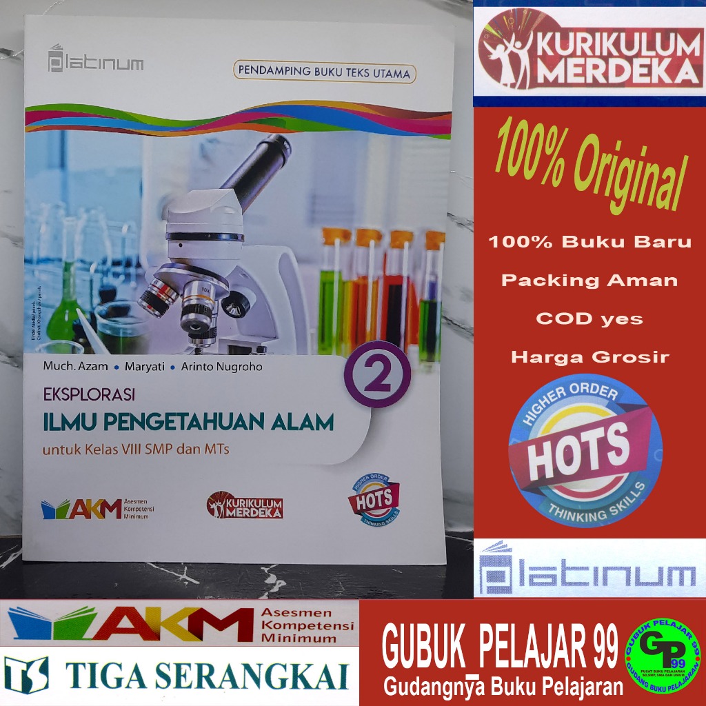 Jual Eksplorasi ILMU PENGETAHUAN ALAM (IPA 2) Kelas 8/VIII SMP/MTs Kurikulum Merdeka Platinum PT ...