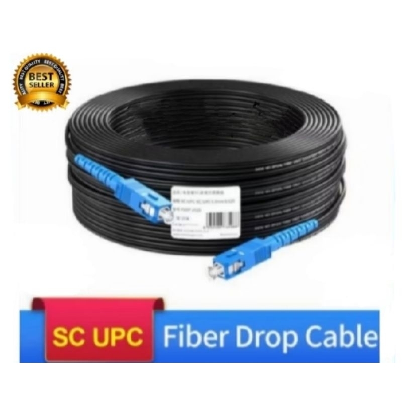 Jual Drop cable fiber optic SC/UPC to SC/UPC single mod simplex outdoor ...