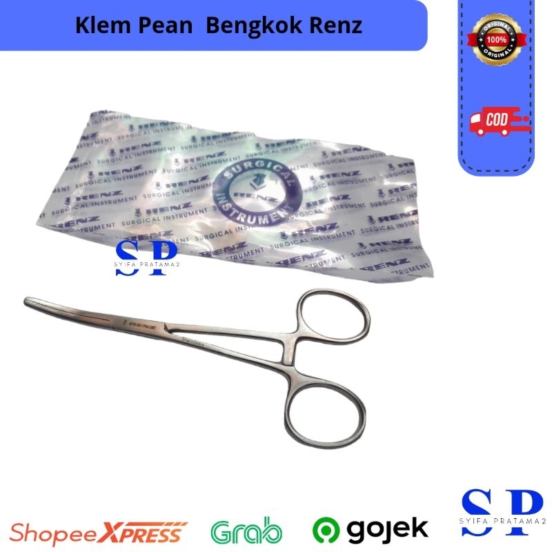 Jual Klem Pean 14cm Renz Lurus / Bengkok Klem Pean Haemostatic Forceps ...