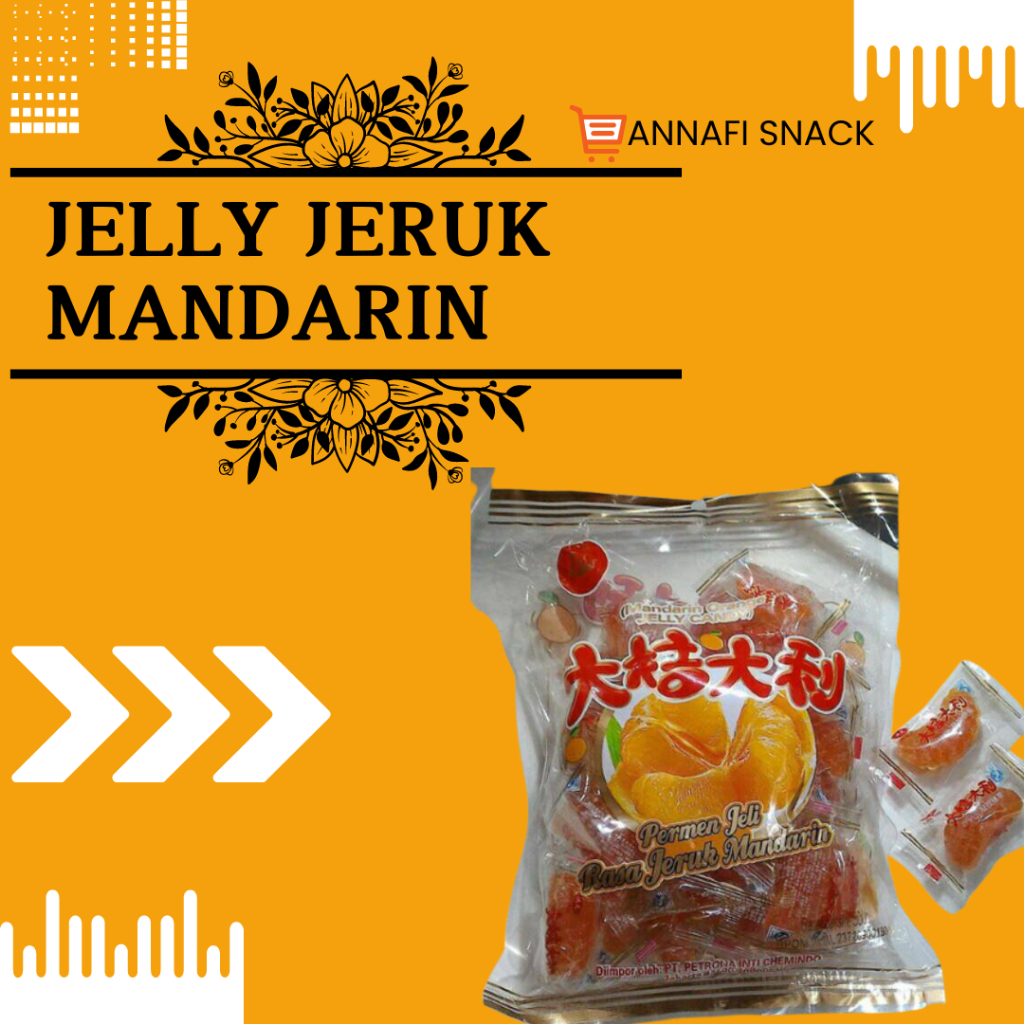 Jual PERMEN JELLY JERUK 500 GRAM KHAS MANDARIN | Shopee Indonesia