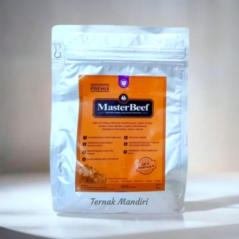 Jual MASTER BEEF 1KG Vitamin mineral penggemuk sapi kambing dan domba ...