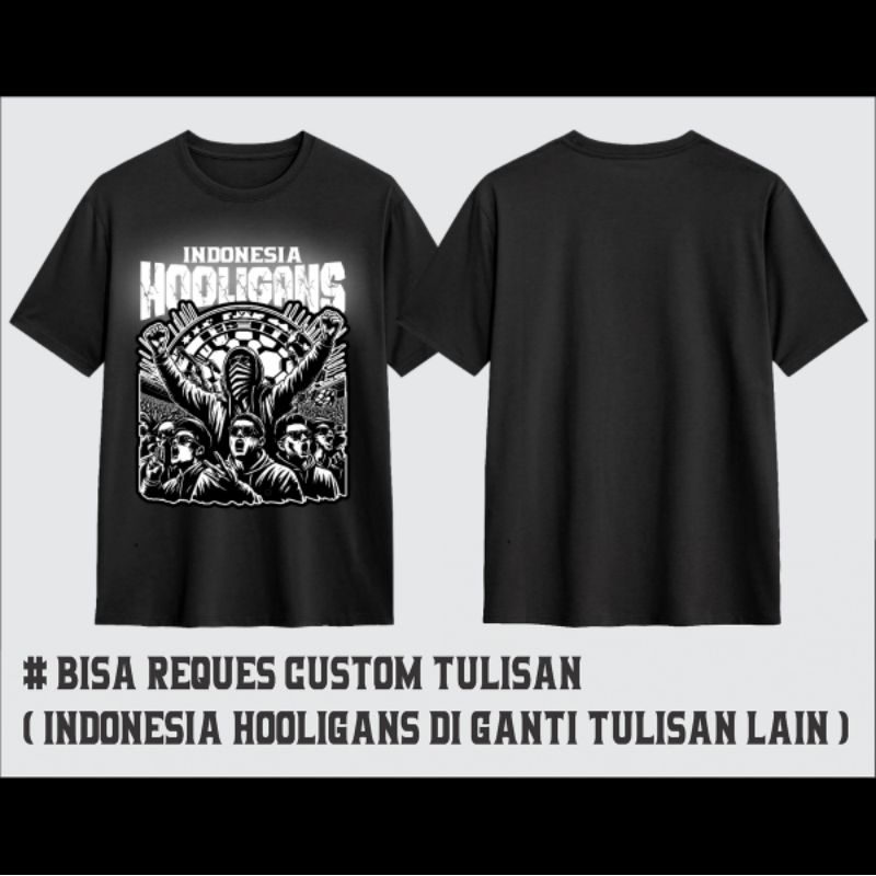 Jual kaos HOOLIGANS INDONESIA Sablon reflektif, Sablon menyala ( bisa ...