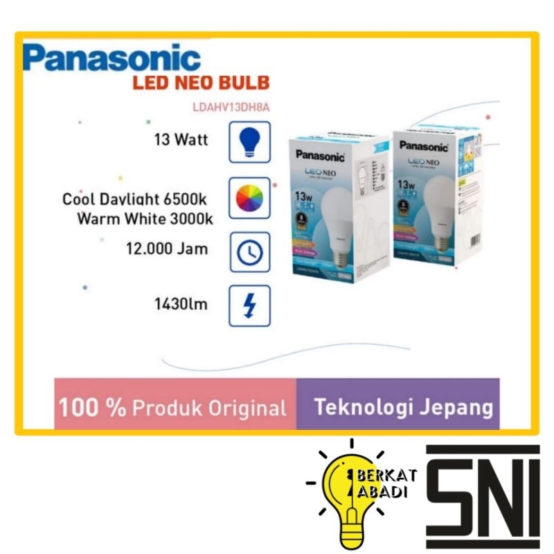 Jual LAMPU LED PANASONIC 13 WATT NEO SNI | Shopee Indonesia