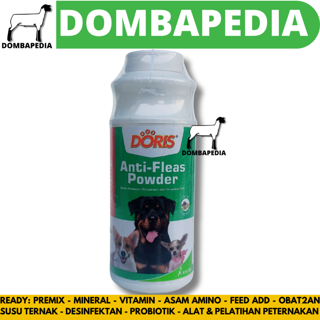 Jual Bedak Kutu DORIS ANTI FLEAS POWDER 100 GRAM - Bedak Kutu Anjing ...